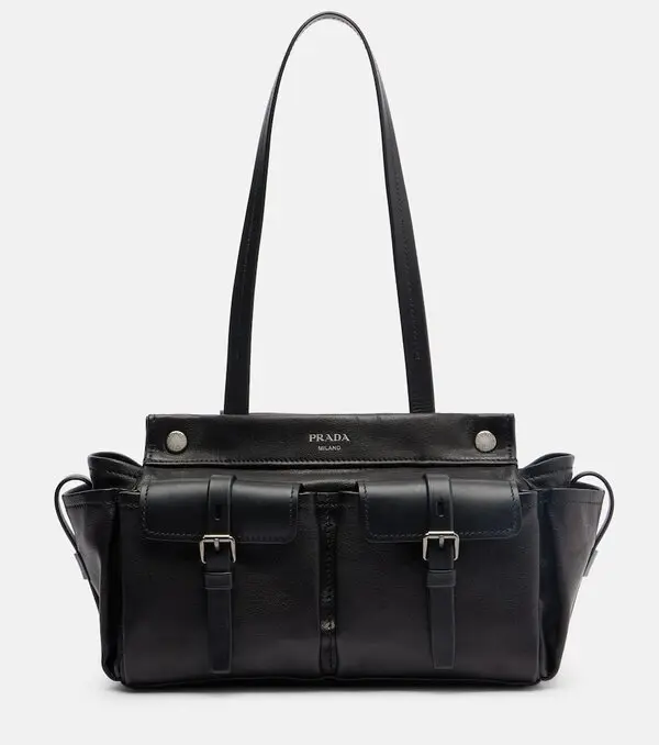 Prada Route Leather Tote Bag