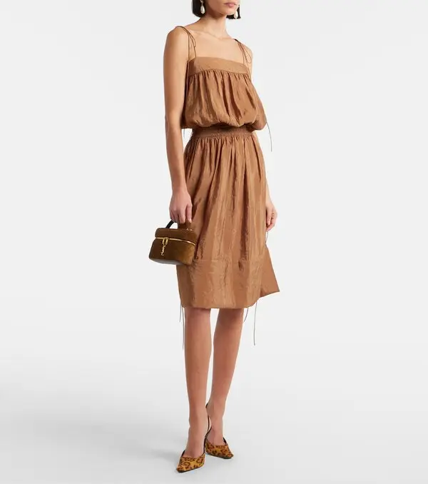 Saint Laurent Gaby Mini Quilted Vanity Bag - Brown
