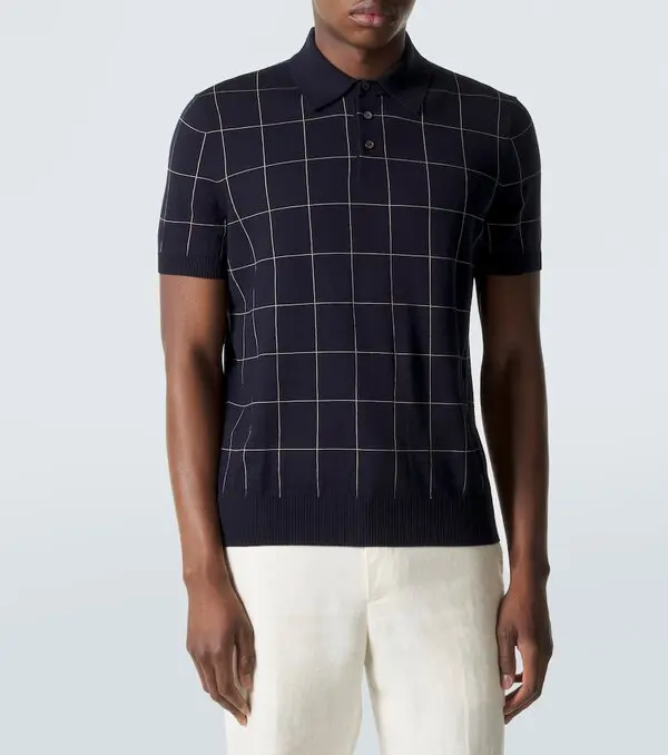 Dunhill Colorblocked Cotton And Silk Sweater