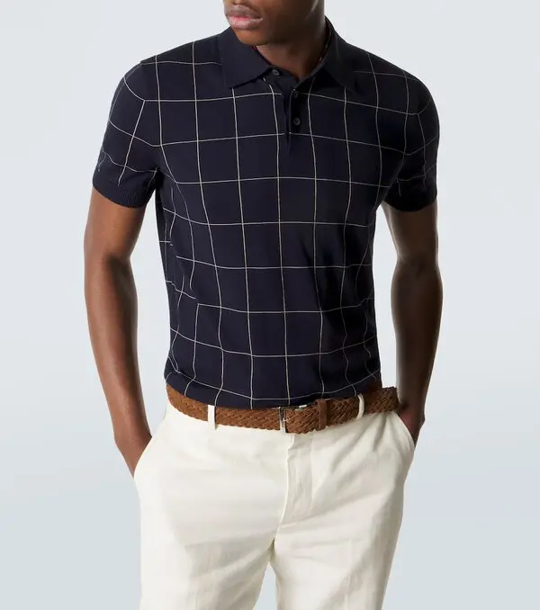 Dunhill Colorblocked Cotton And Silk Sweater