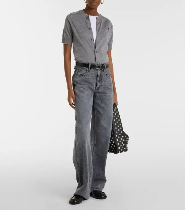AMI Paris Wool Cardigan - Grey