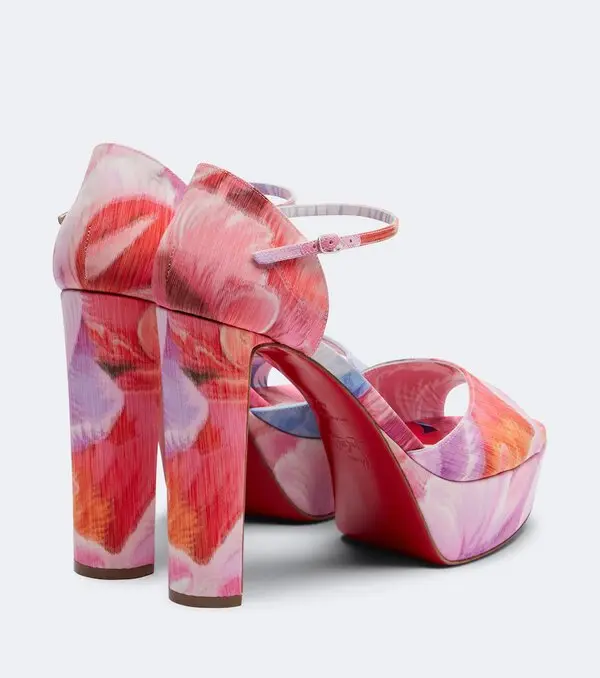 CHRISTIAN LOUBOUTIN Sandaloo 130 Floral Platform Sandals