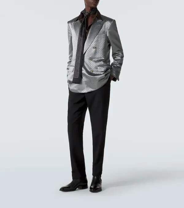 TOM FORD Polka-dot Crêpe Satin Blazer