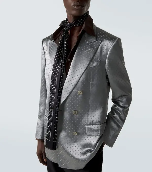 TOM FORD Polka-dot Crêpe Satin Blazer