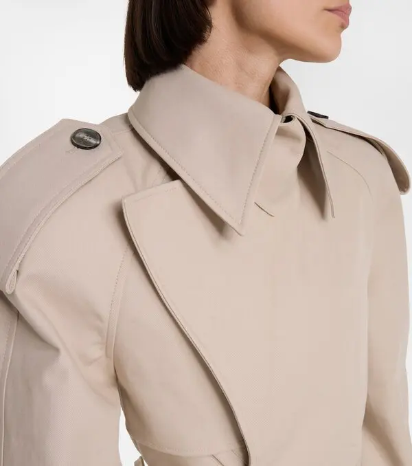 Wardrobe.NYC Cotton Trench Coat - Beige