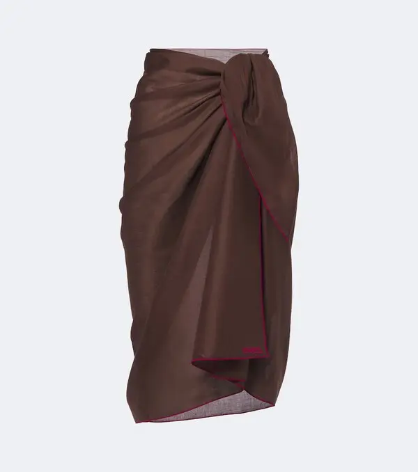 ERES Cabine Cotton Beach Cover-up - Brown
