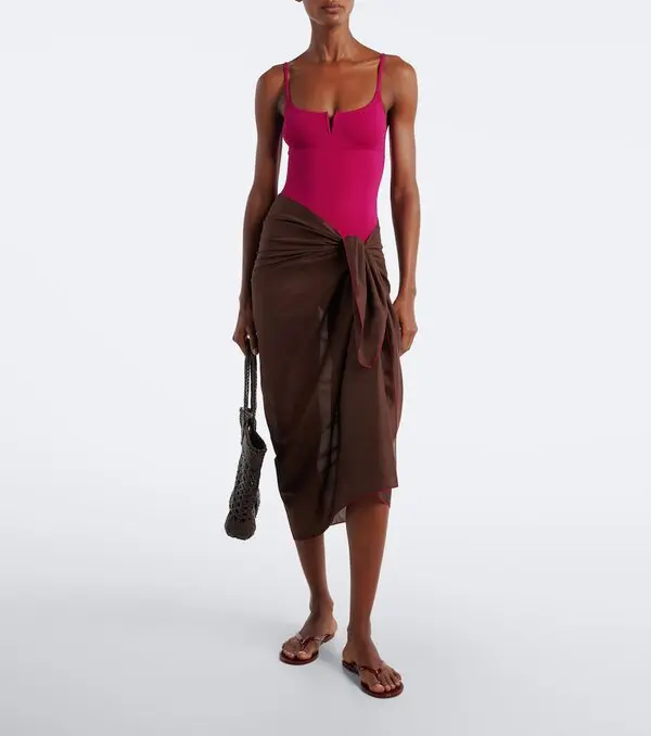 ERES Cabine Cotton Beach Cover-up - Brown