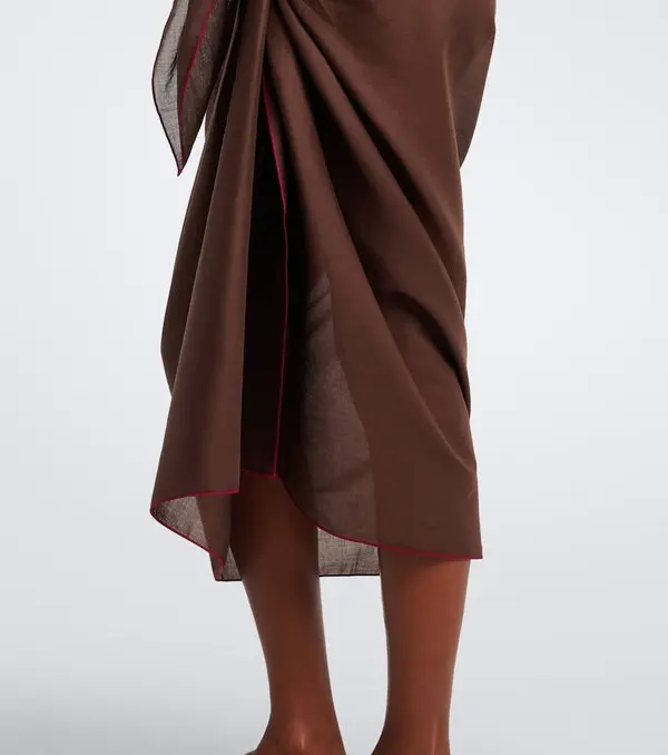 ERES Cabine Cotton Beach Cover-up - Brown