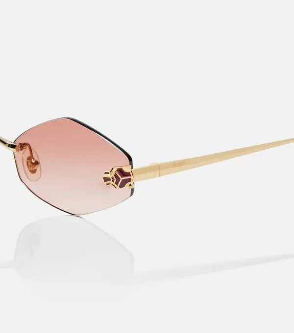 Cartier Panthère De Oval Sunglasses - Gold
