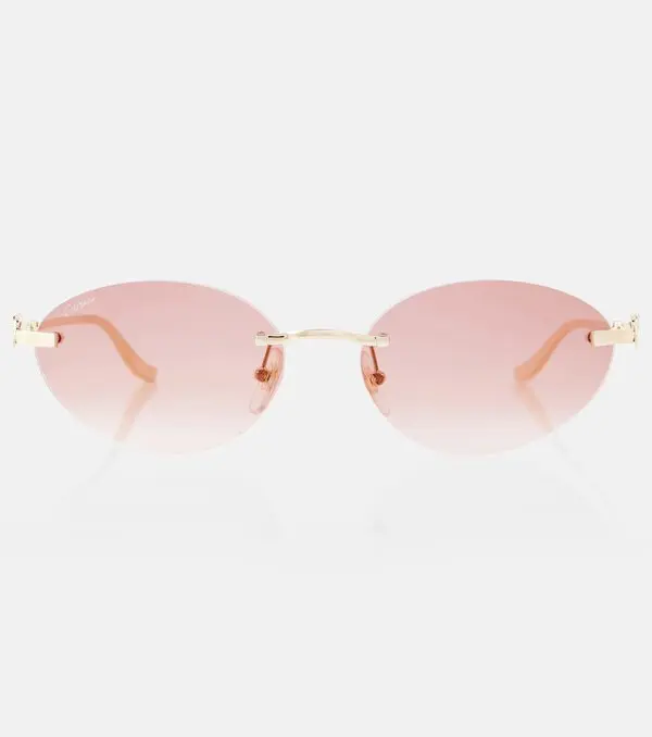 Cartier Panthère De Oval Sunglasses - Red