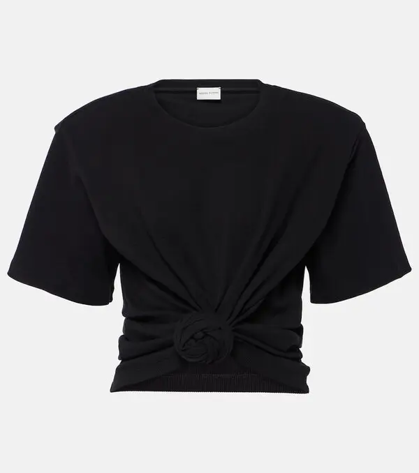 Magda Butrym Cotton-blend Long-sleeve Top - Black