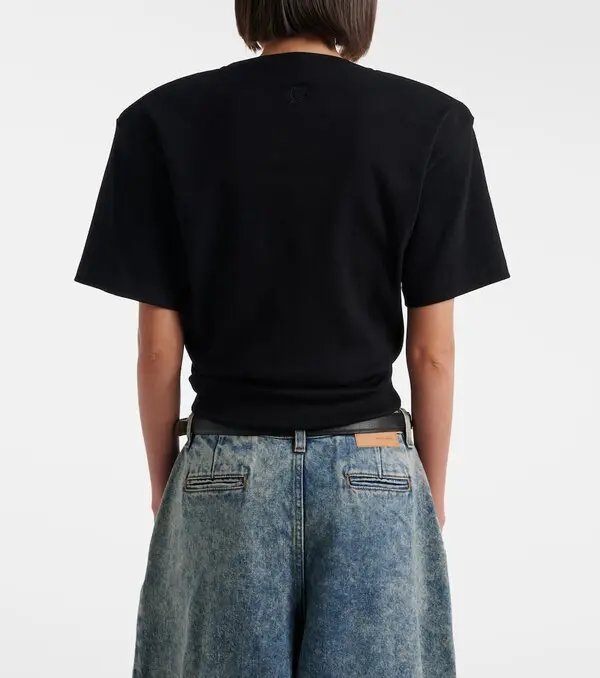 Magda Butrym Cotton-blend Long-sleeve Top - Black