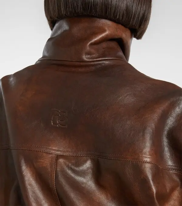 Magda Butrym Leather Blouson Jacket