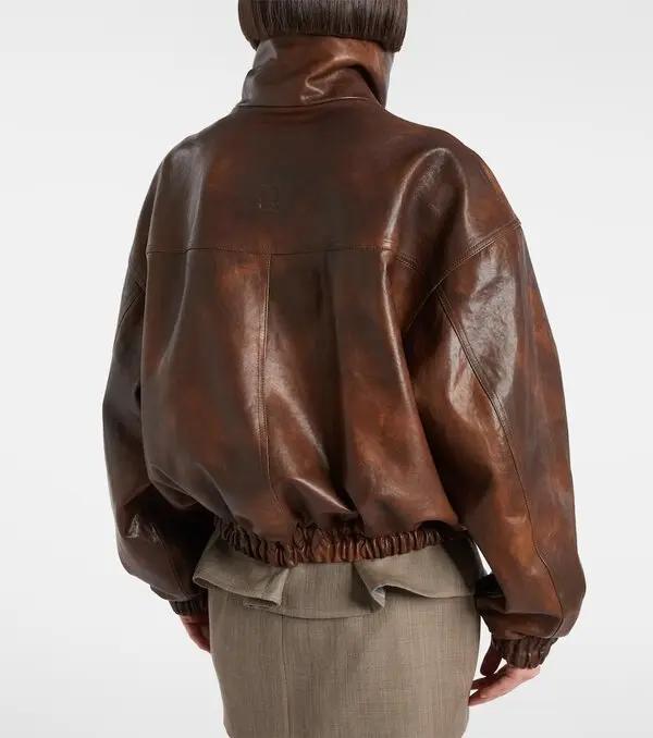 Magda Butrym Leather Blouson Jacket