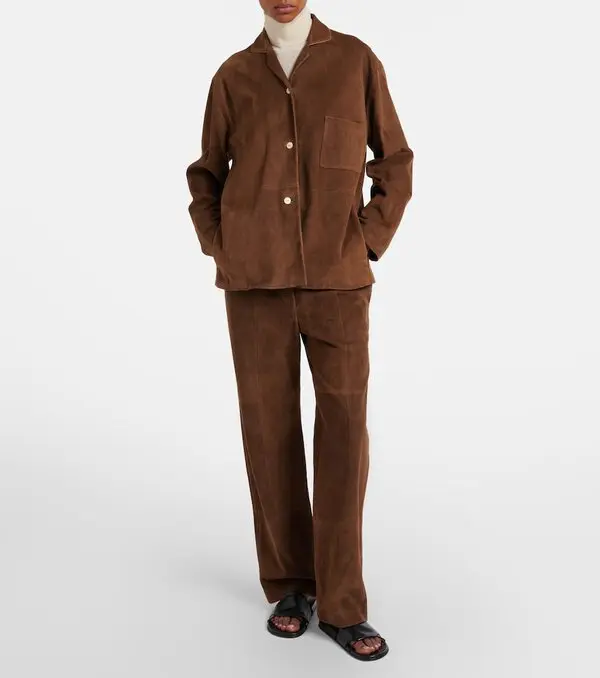 THE ROW Janine Suede Shirt