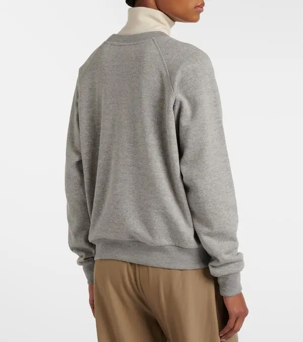 THE ROW Eulalia Cotton And Cashmere Sweatshirt - Grey
