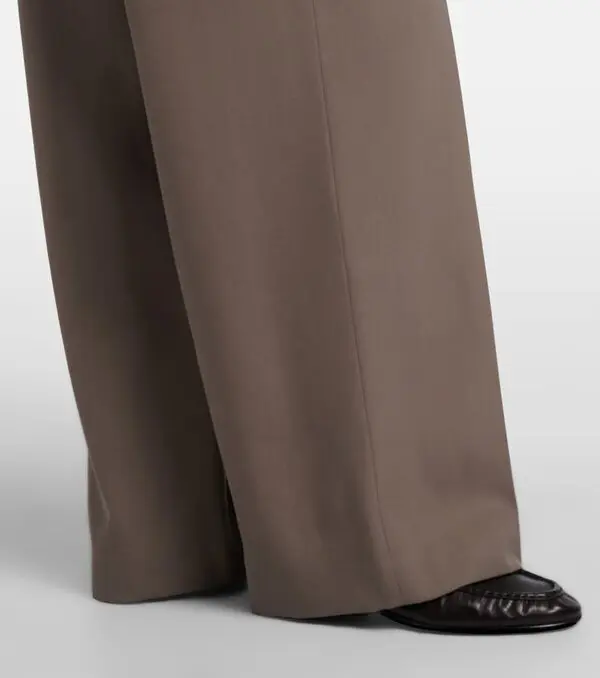 THE ROW Dender Wool Wide-leg Pants - Grey