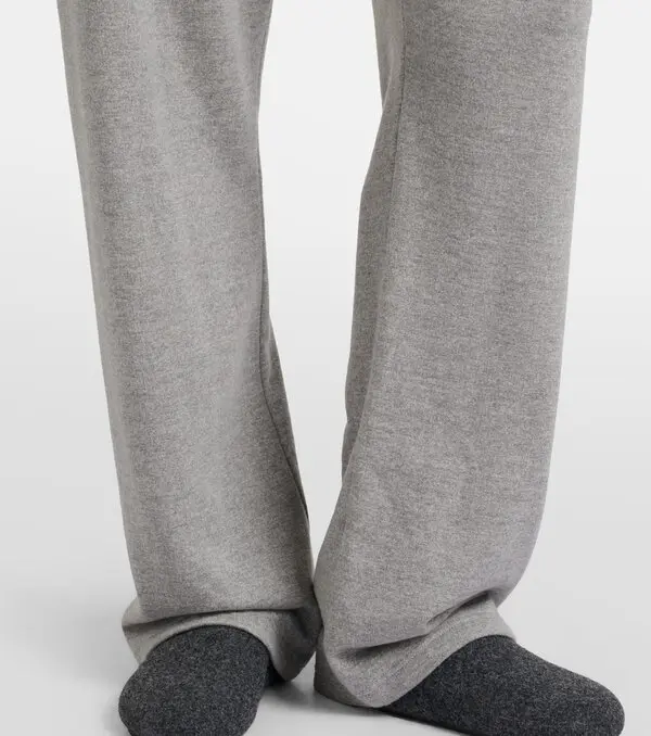 THE ROW Kohana Cotton And Cashmere Sweatpants - Grey