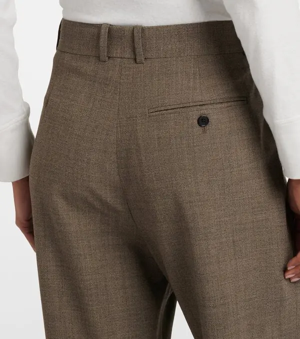 THE ROW Gianni Wool Straight Pants