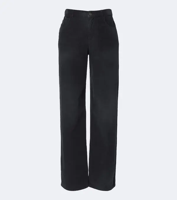 THE ROW Eglitta Cotton Corduroy Wide-leg Pants - Black