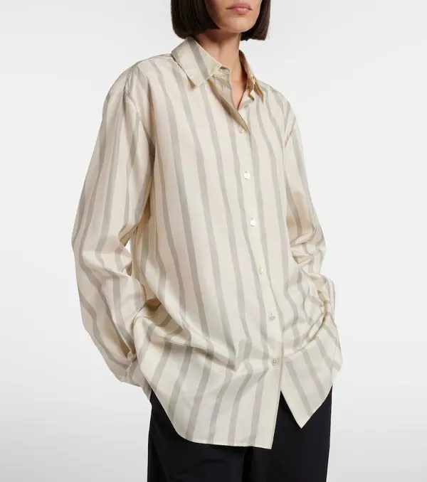THE ROW Sisilia Striped Silk Shirt