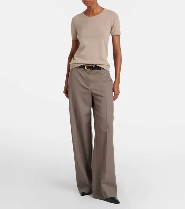 THE ROW Nova Cashmere Top - Beige