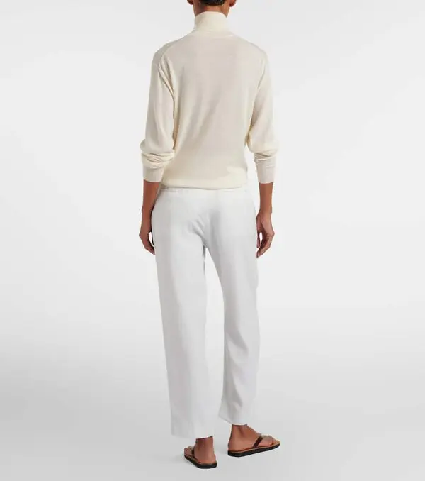 THE ROW Cotton Cropped Straight Trousers