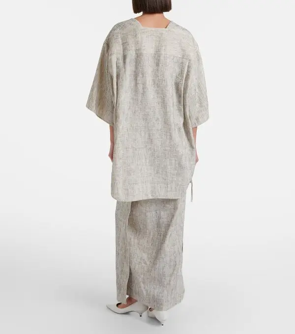 THE ROW Blum Linen And Silk Maxi Skirt - White