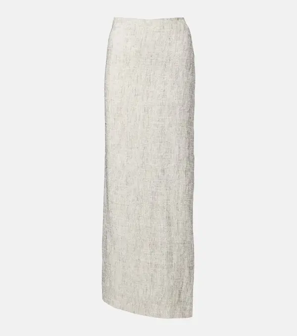 THE ROW Blum Linen And Silk Maxi Skirt - White