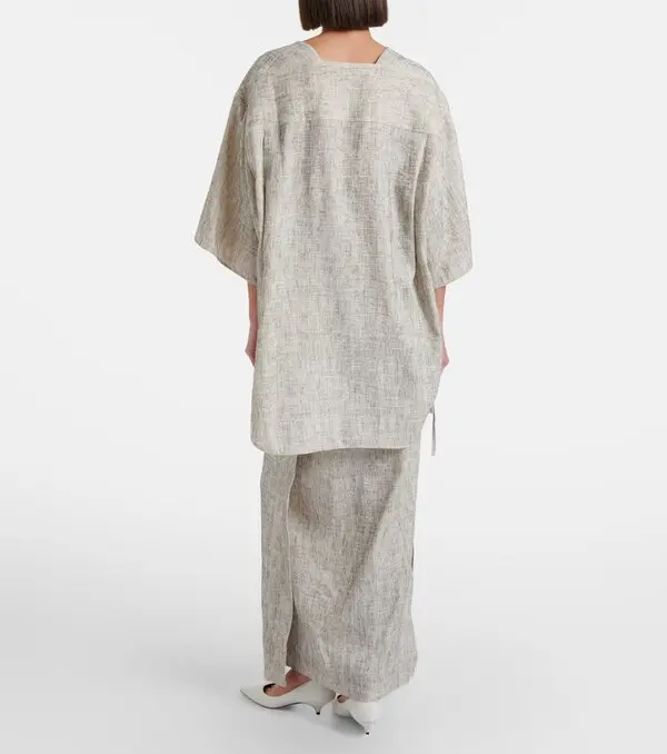 THE ROW Blum Linen And Silk Maxi Skirt
