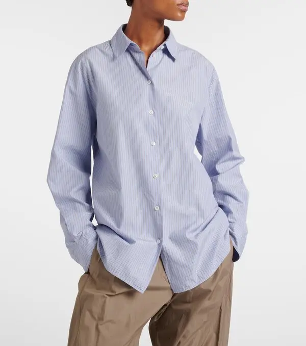 THE ROW Sisilia Striped Cotton Shirt