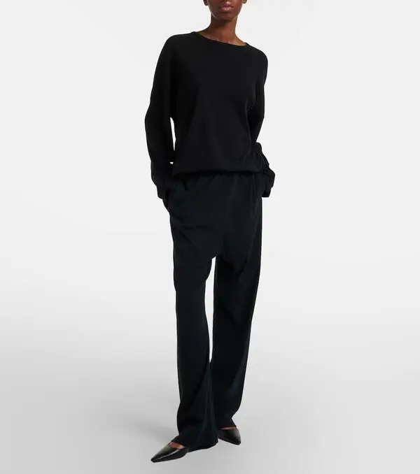 THE ROW Flories Cotton Jersey T-shirt - Black