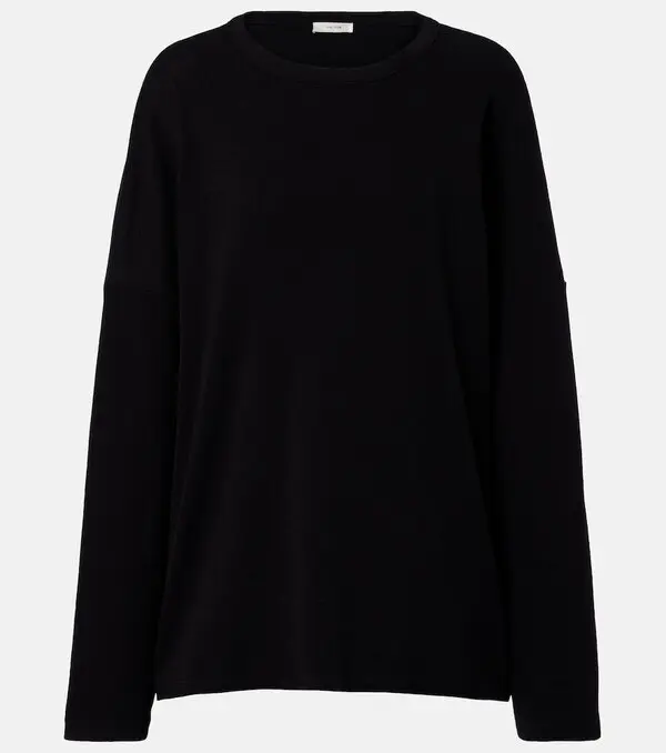 THE ROW Flories Cotton Jersey T-shirt - Black