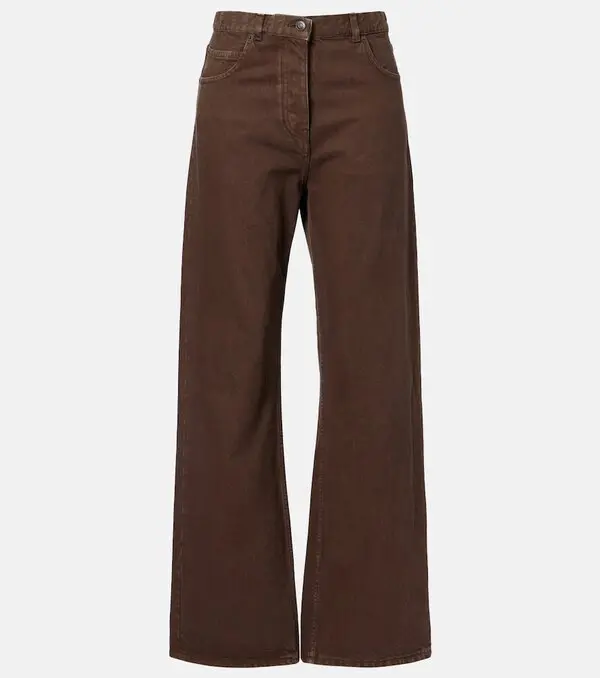 THE ROW Finbar Wide-leg Jeans - Brown