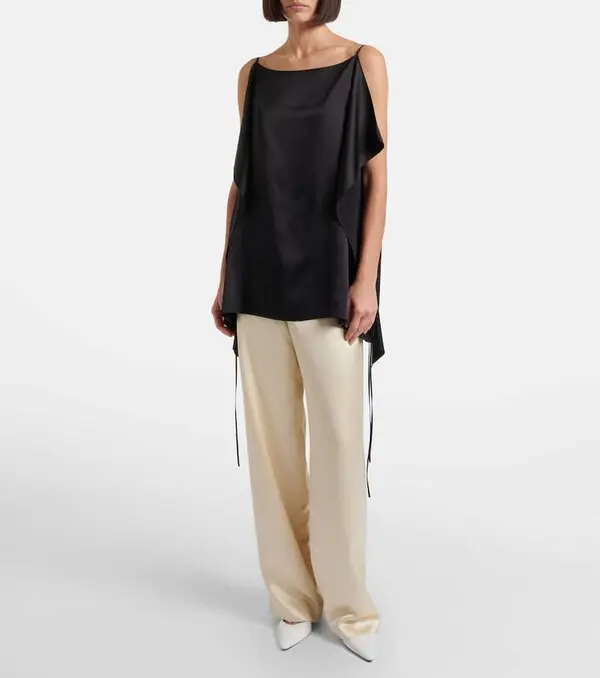 THE ROW Koray Silk Top