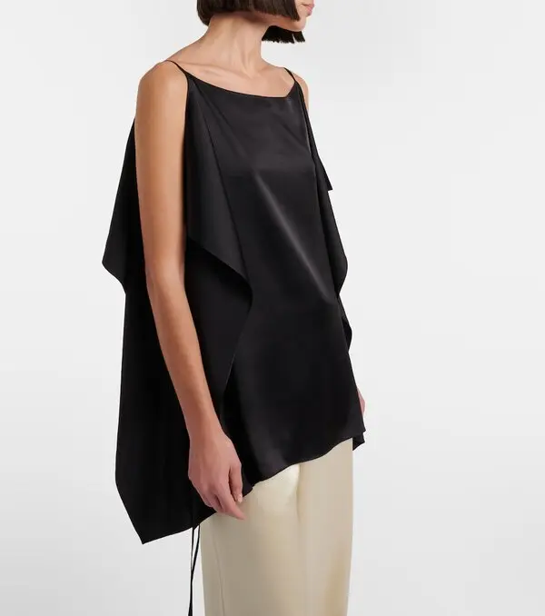 THE ROW Koray Silk Top