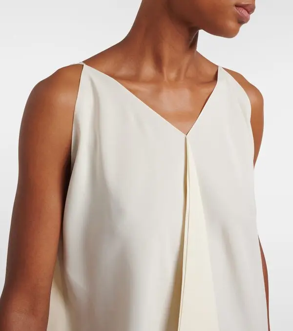 THE ROW Loya Silk Top - White