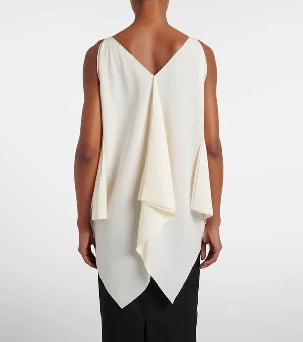 THE ROW Loya Silk Top - White