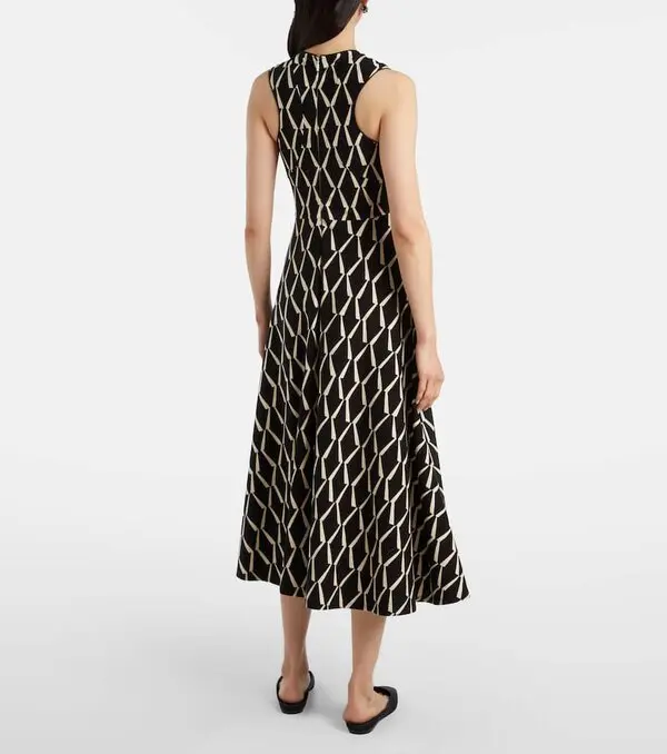 Max Mara Lampara Cotton-blend Midi Dress