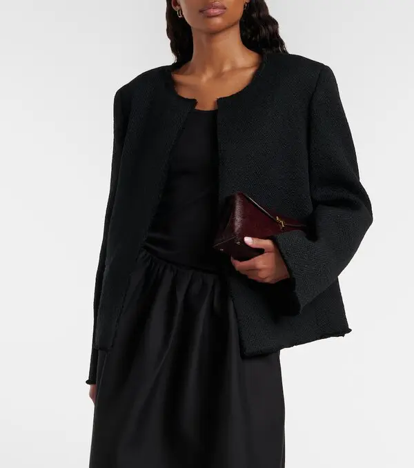 TOTEME Fluid Wool-blend Jacket - Black