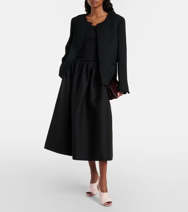 TOTEME Fluid Wool-blend Jacket - Black