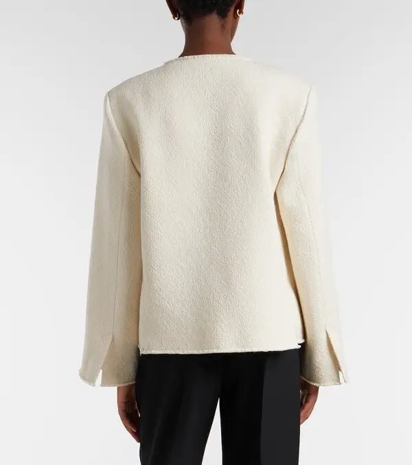 TOTEME Fluid Wool-blend Jacket - White
