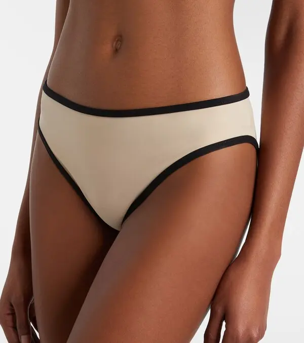 TOTEME Stripe Edge Bikini Bottoms - Brown