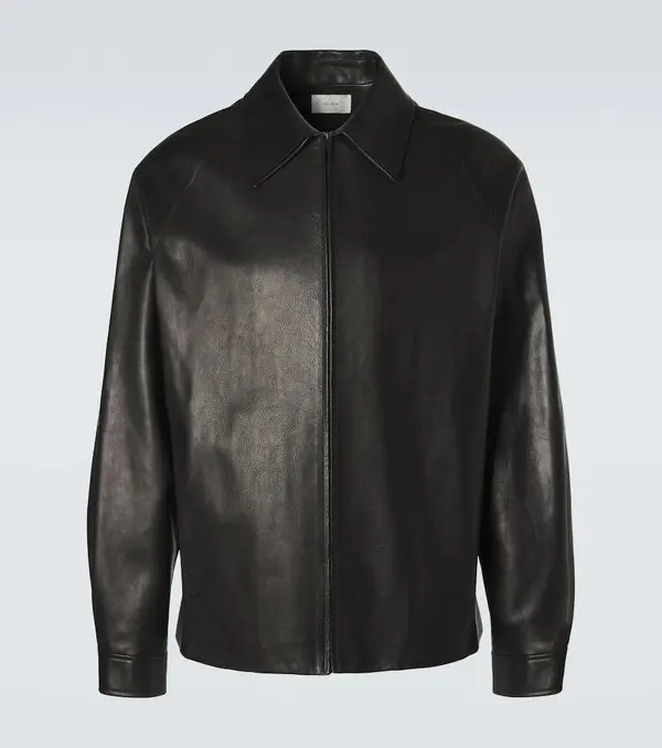 THE ROW Mount Leather Jacket - Black