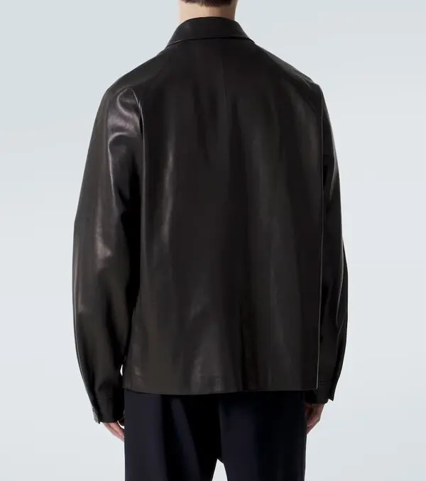 THE ROW Mount Leather Jacket - Black