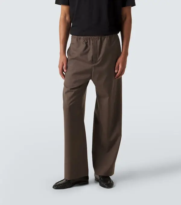 THE ROW Ari Wool Wide-leg Pants