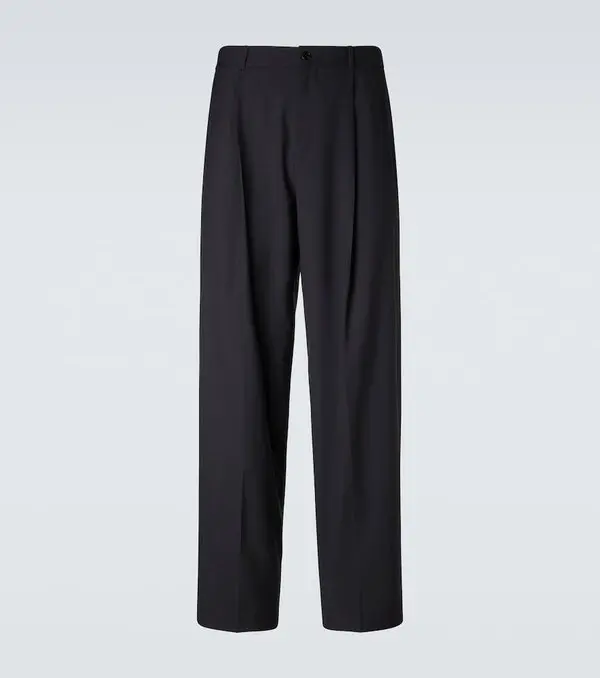 THE ROW Thom Wool Wide-leg Pants - Black