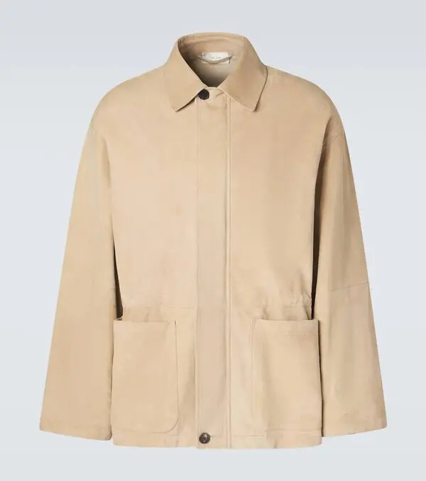 THE ROW Vilmo Suede Jacket - Beige