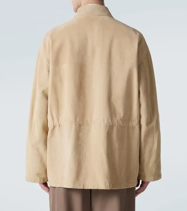 THE ROW Vilmo Suede Jacket - Beige