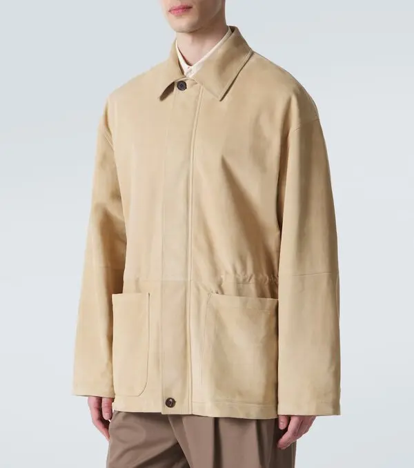 THE ROW Vilmo Suede Jacket - Beige